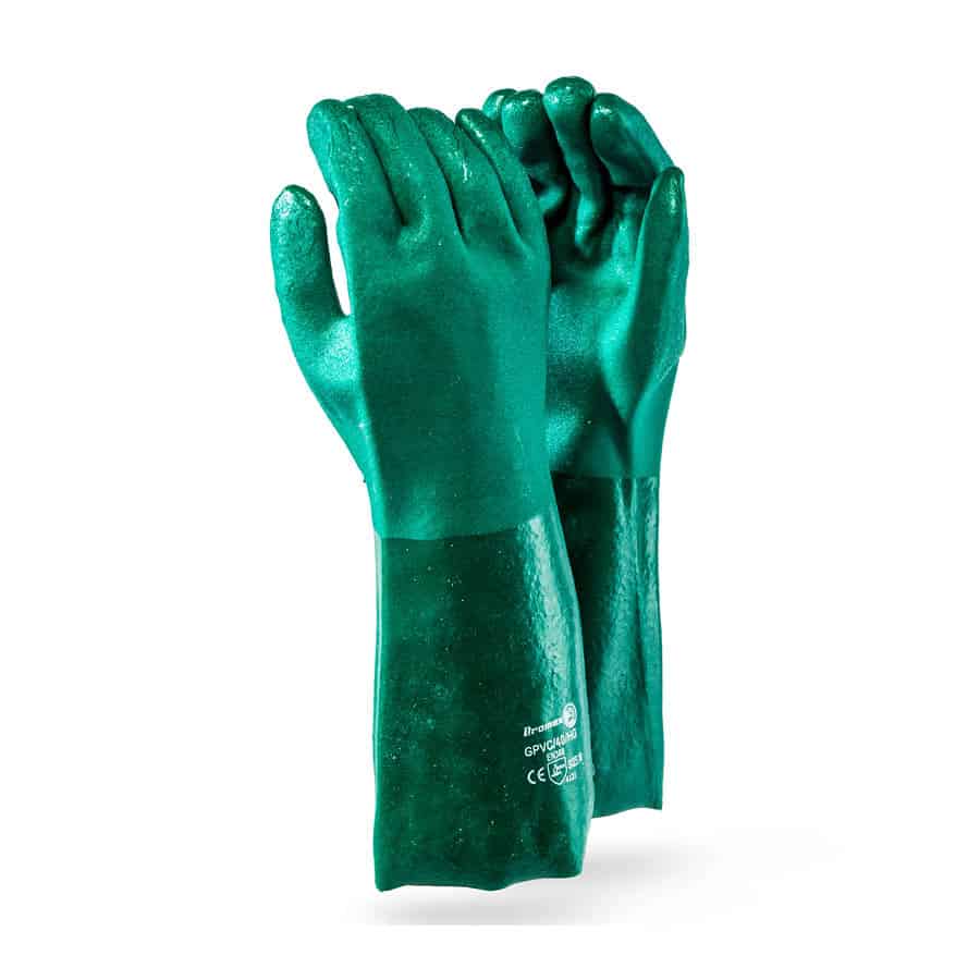 LUVAS DE PVC VERDE PARA SERVIÇOS PESADOS 27CM - Printus plus